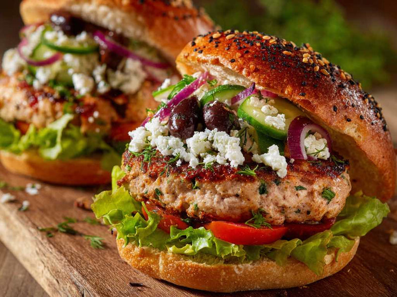 Greek Turkey Burgers: A Mediterranean Twist on a Classic – One Stop Halal