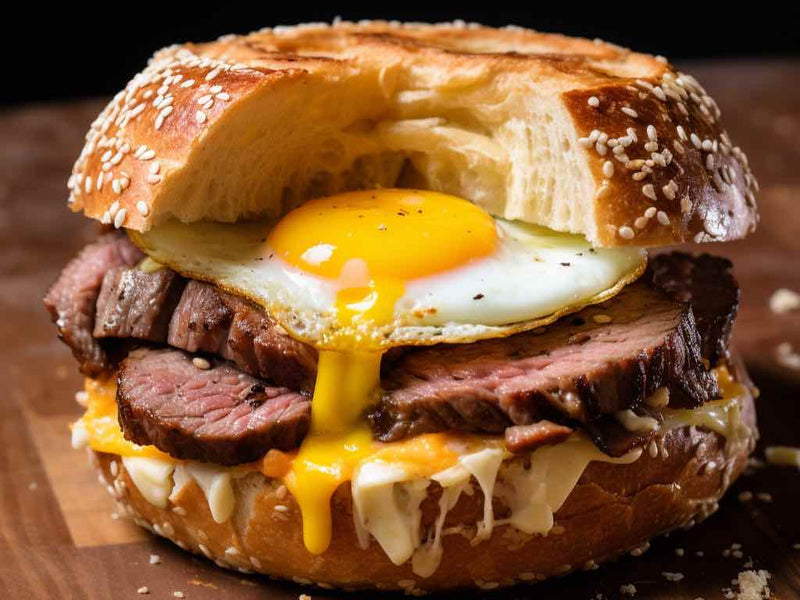 The Irresistible Delight: Steak Egg and Cheese Bagel – One Stop Halal